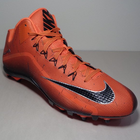 Nike | Shoes | Nike Size 6 M Alpha Pro 2 Orange Black Football Spikes ...
